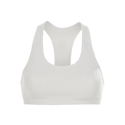 Wholesale Pure White Racer Back Fitness Bra USA, Canada